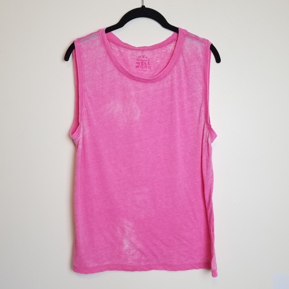 Well Worn | Tops | Well Worn La Pink Burnout Muscle Tee | Poshmark